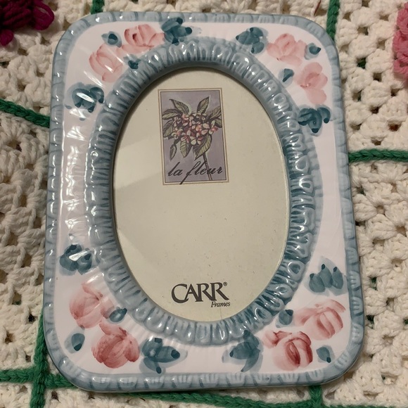 Vintage | Accents | Vintage Hand Painted Ceramic Photo Frame | Poshmark